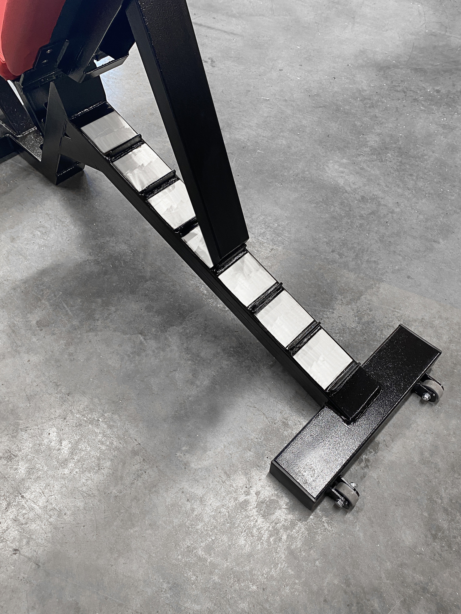 Flat Bench, with transport wheels (3J) Flame Sport - FLAME SPORT ...