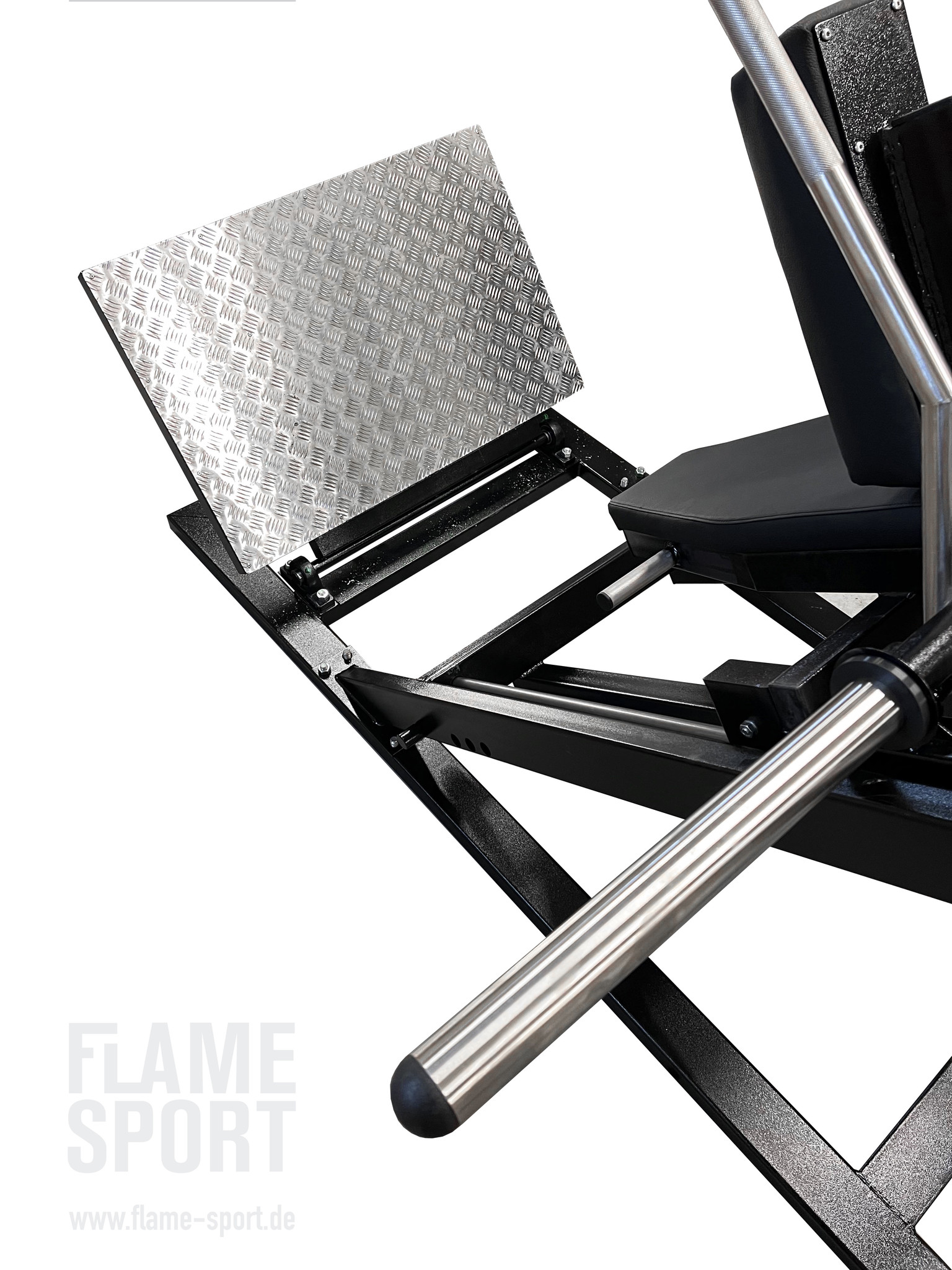 Hack Squat Machine (1DX) with Adjustable Foot Platform | FLAME SPORT ...