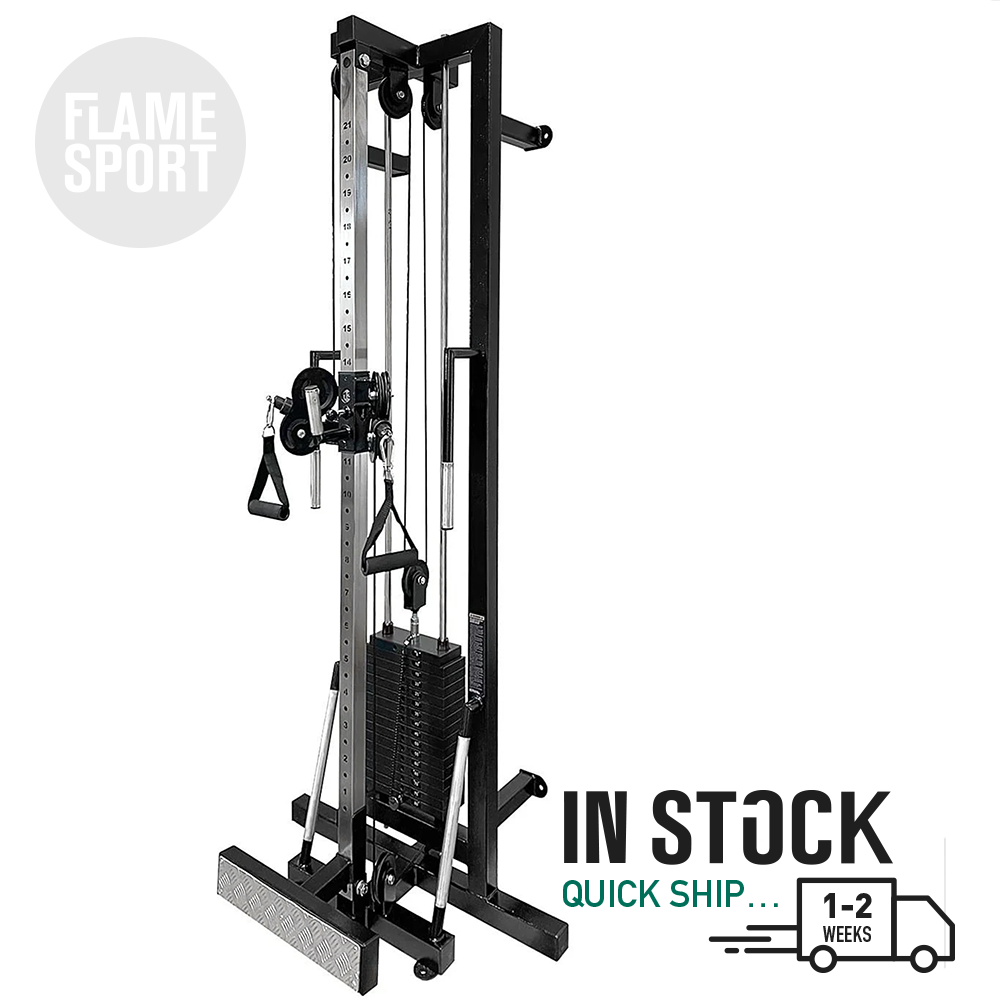 Gym Crossover / Adjustable Single Stack Pulley (2CXX) FLAME SPORT ...