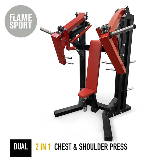 2-in-1 Sitting Chest & Shoulder Press Machine (6AXX2P) FLAME SPORT ...
