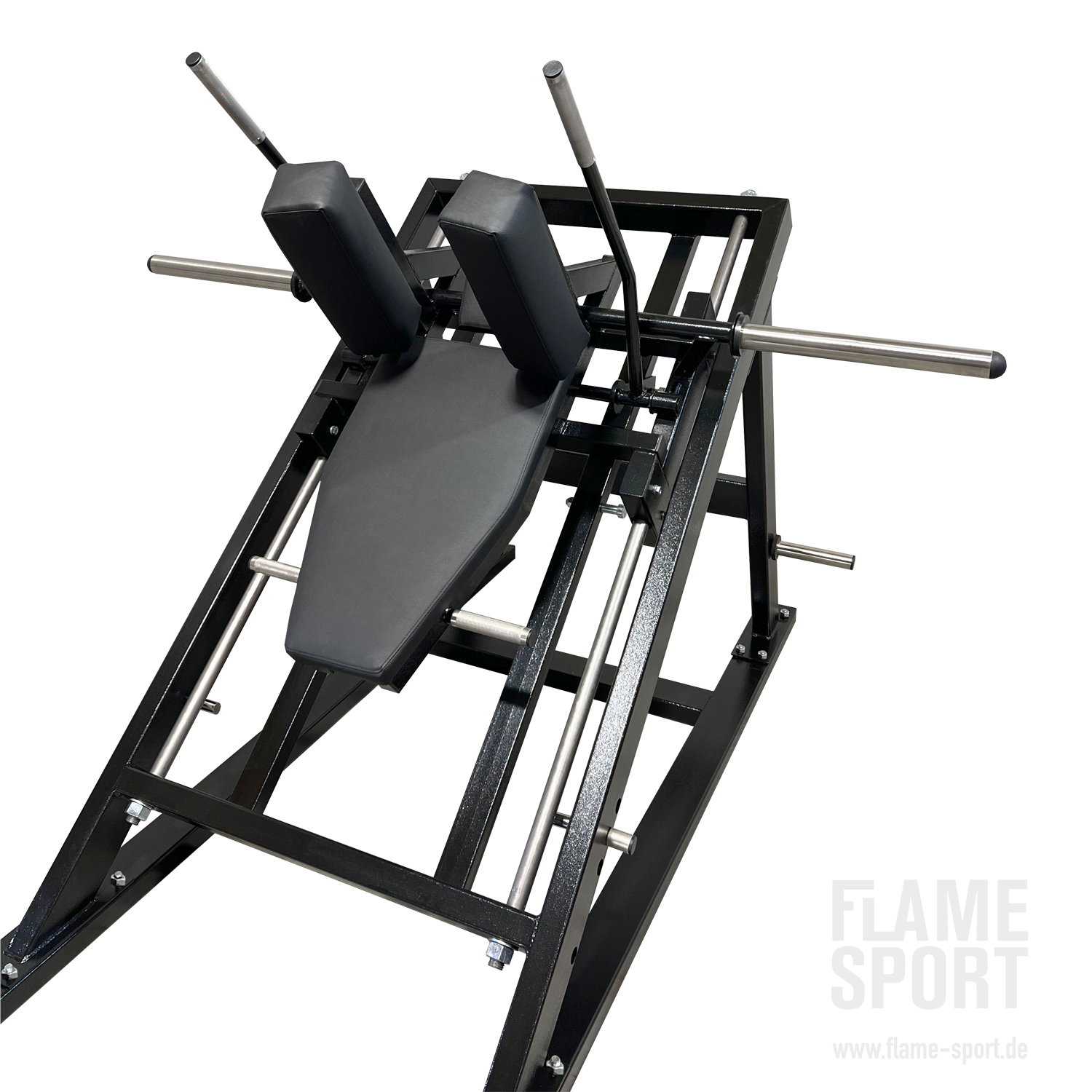 Hack Squat Machine (1DX) with Adjustable Foot Platform | FLAME SPORT ...