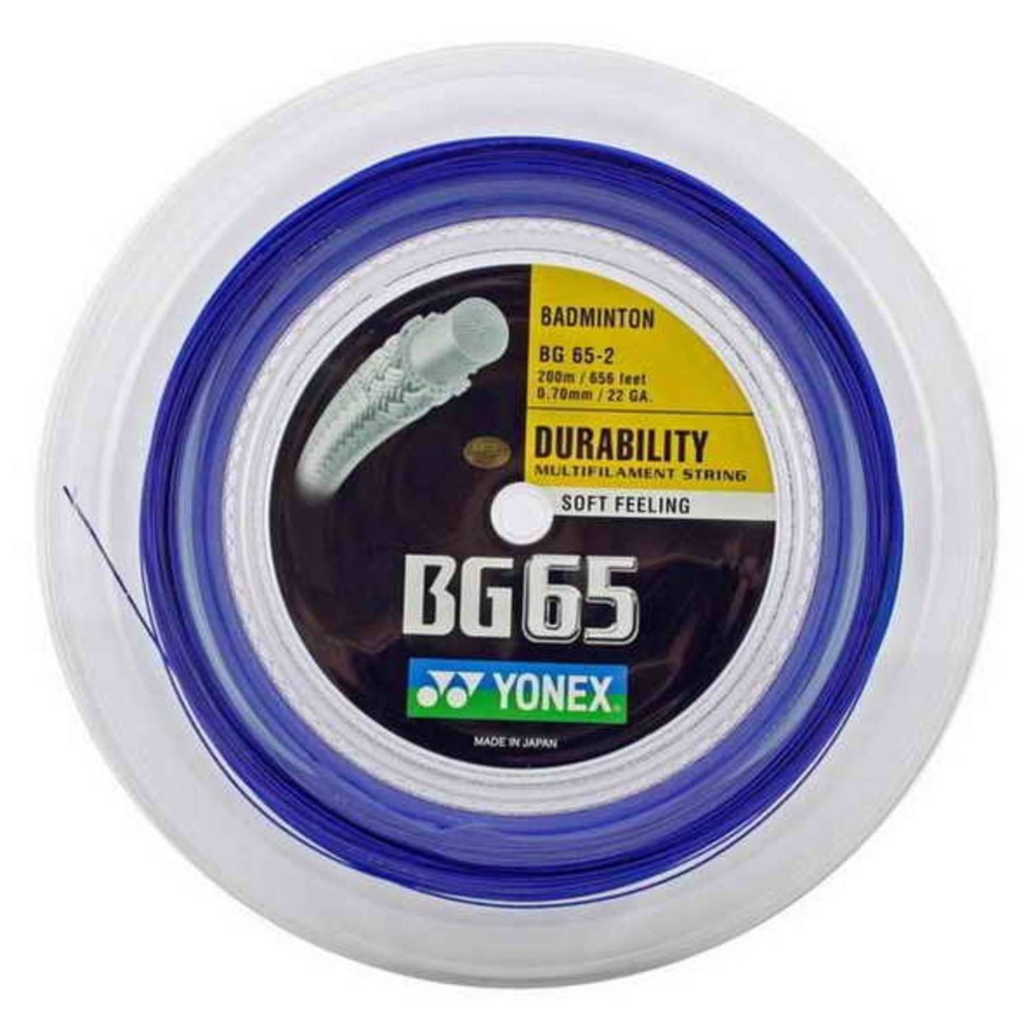 Yonex BG 65 Blue 0,70 mm - 10 meter - KW FLEX Racket specialist