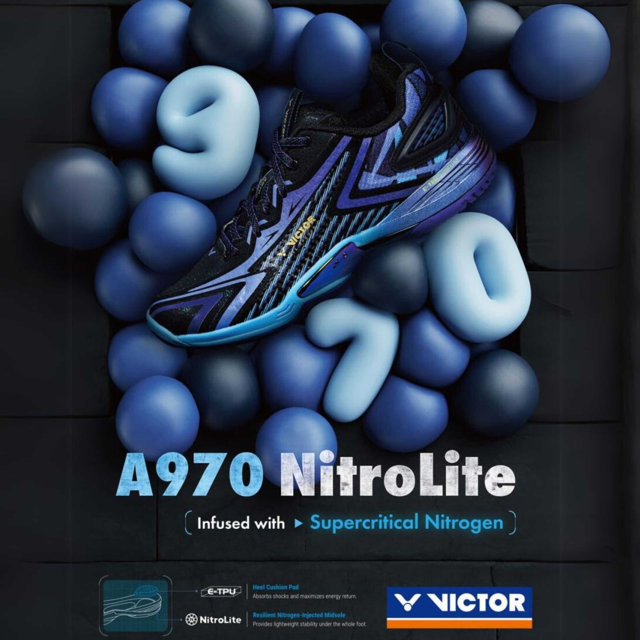 Victor A970 NitroLite CF - Ultimate Comfort and Speed mens badminton ...