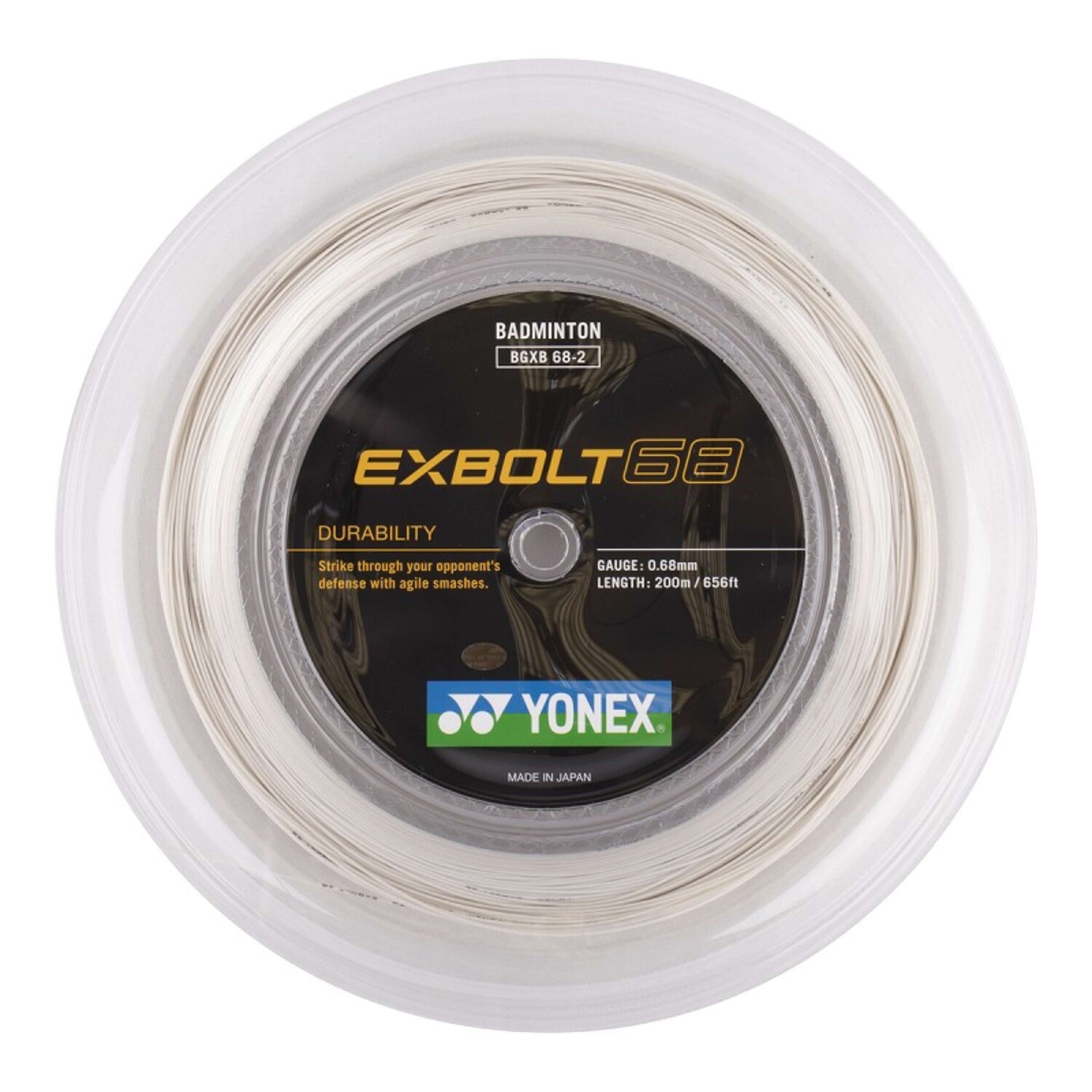 Yonex Exbolt 68 White - 200 meter - KW FLEX Racket specialist