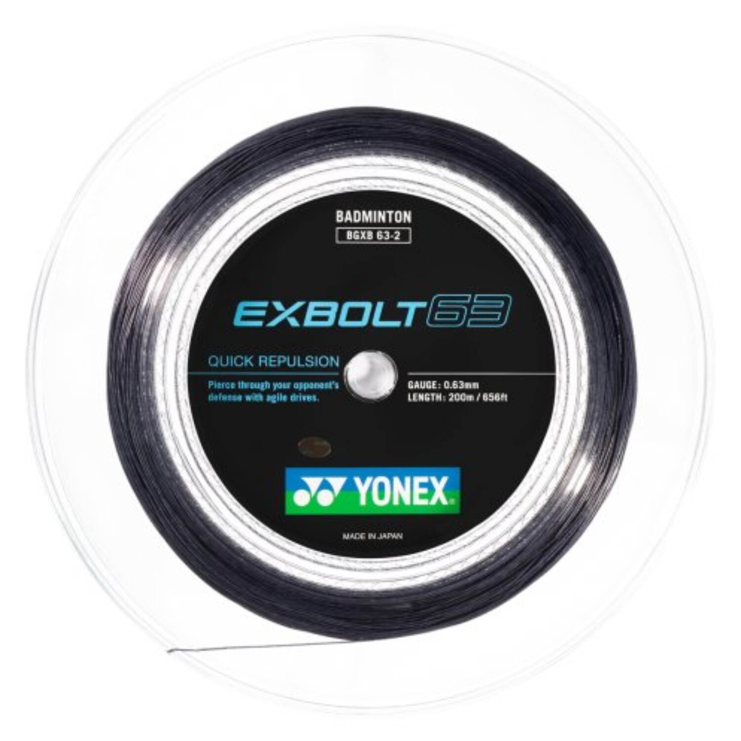 Yonex Exbolt 63 Black - 200 meter - KW FLEX racket speciaalzaak