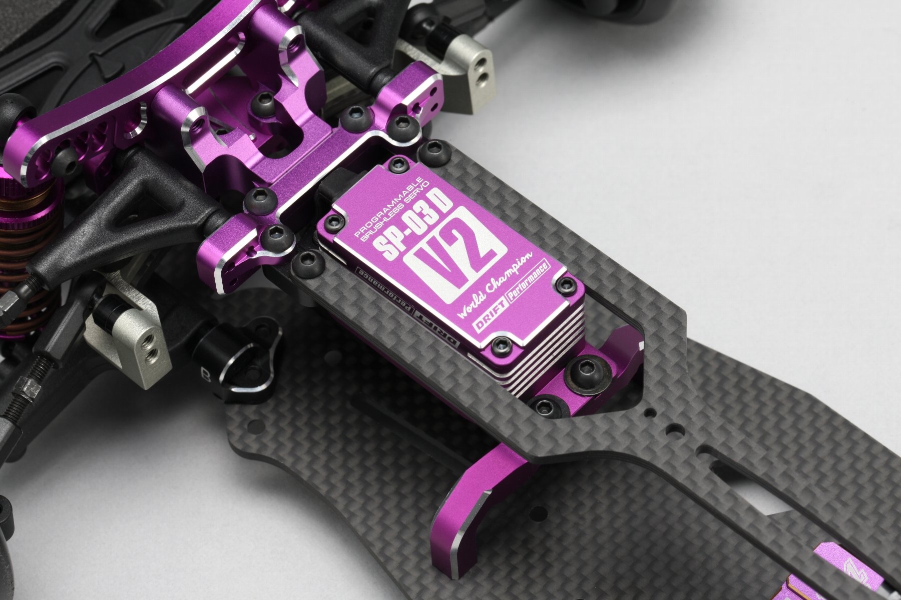 Yokomo - SP-03DV2P - RWD Drift Spec Programmable Brushless Aluminium Low Profile Servo - Purple ...