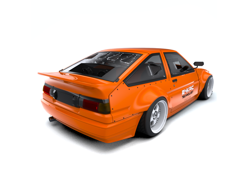 Rc Arlos - AF-DW86WK - D-Works Wide Body Kit for Toyota AE86 Trueno ...