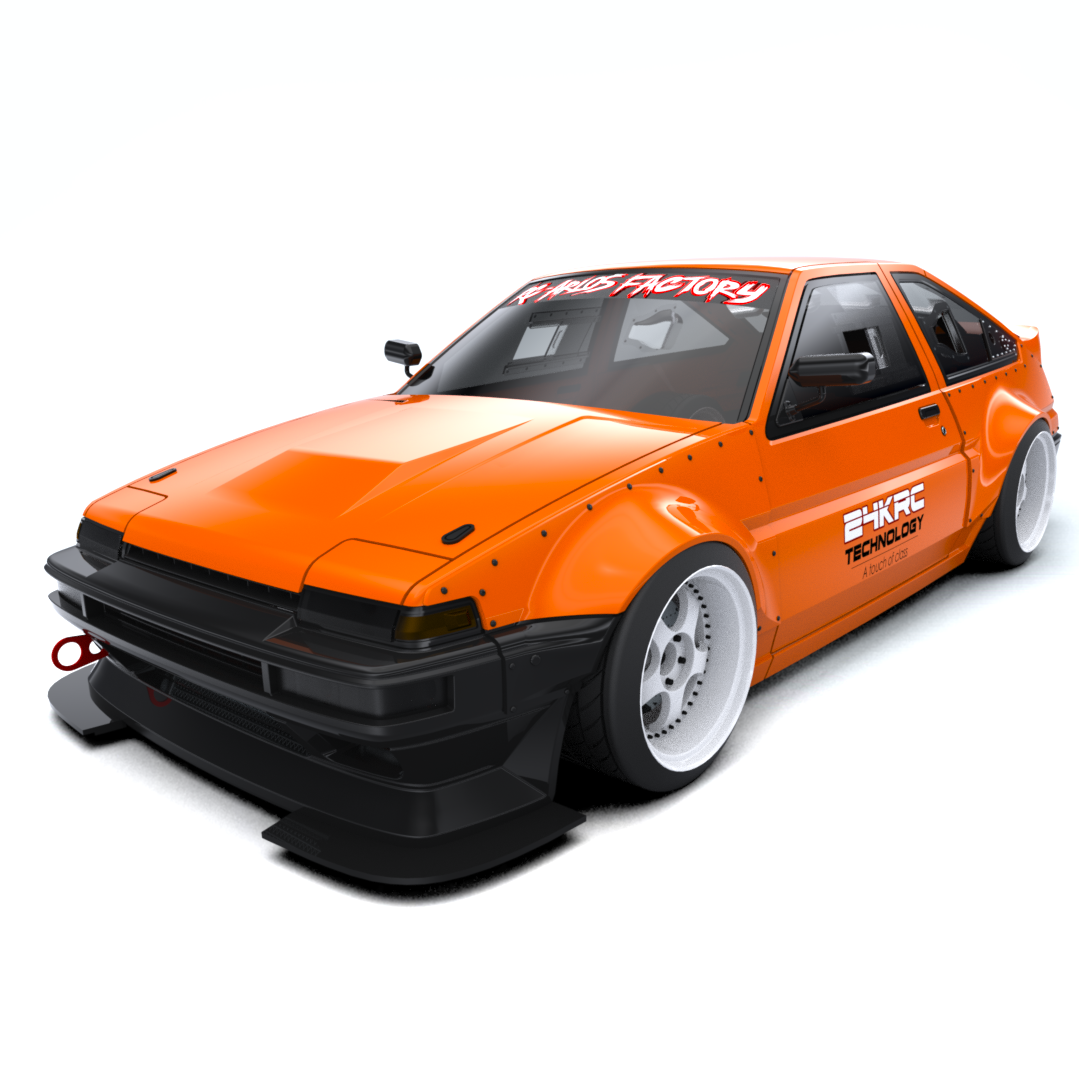 Rc Arlos - AF-DW86WK - D-Works Wide Body Kit for Toyota AE86 Trueno ...