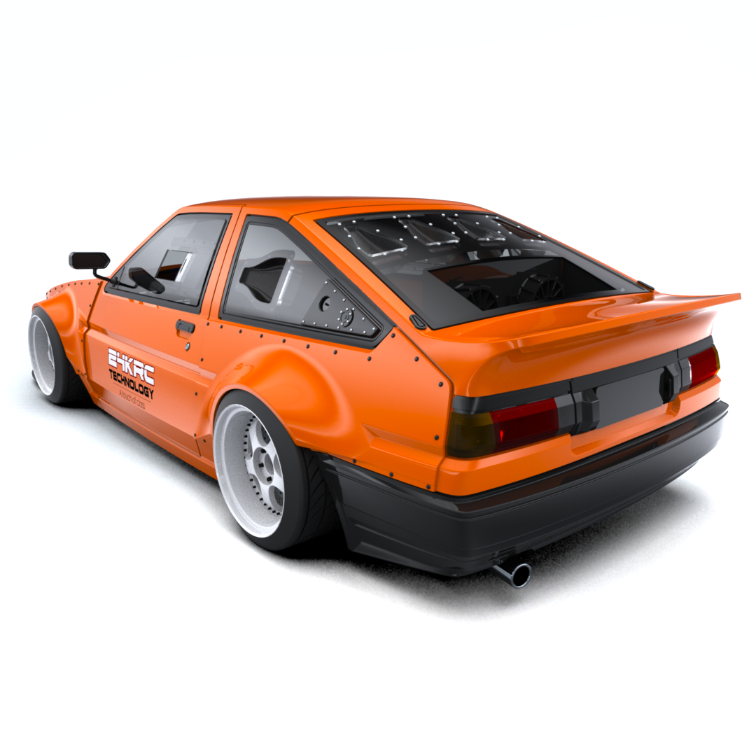 Rc Arlos - AF-DW86WK - D-Works Wide Body Kit for Toyota AE86 Trueno ...