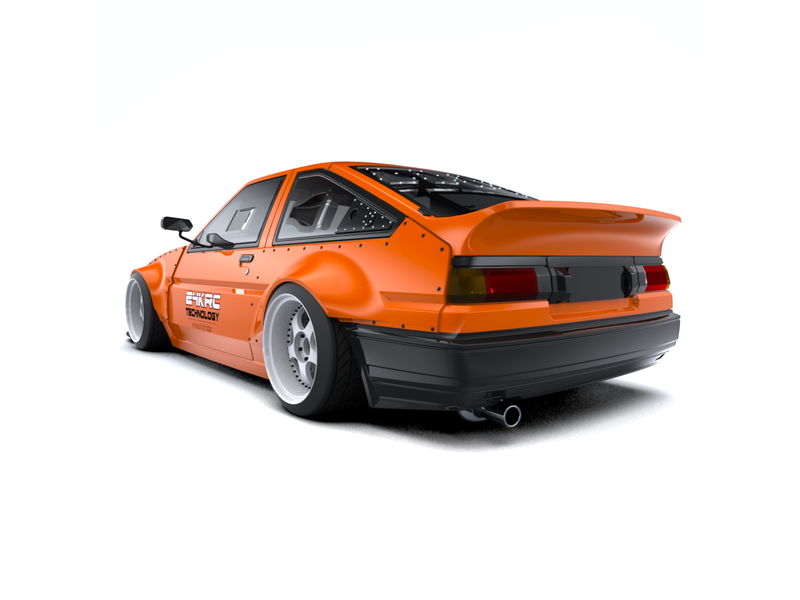 Rc Arlos - AF-DW86WK - D-Works Wide Body Kit for Toyota AE86 Trueno ...