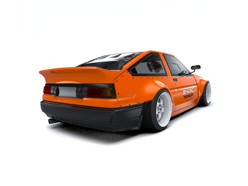 Rc Arlos - AF-DW86WK - D-Works Wide Body Kit for Toyota AE86 Trueno ...