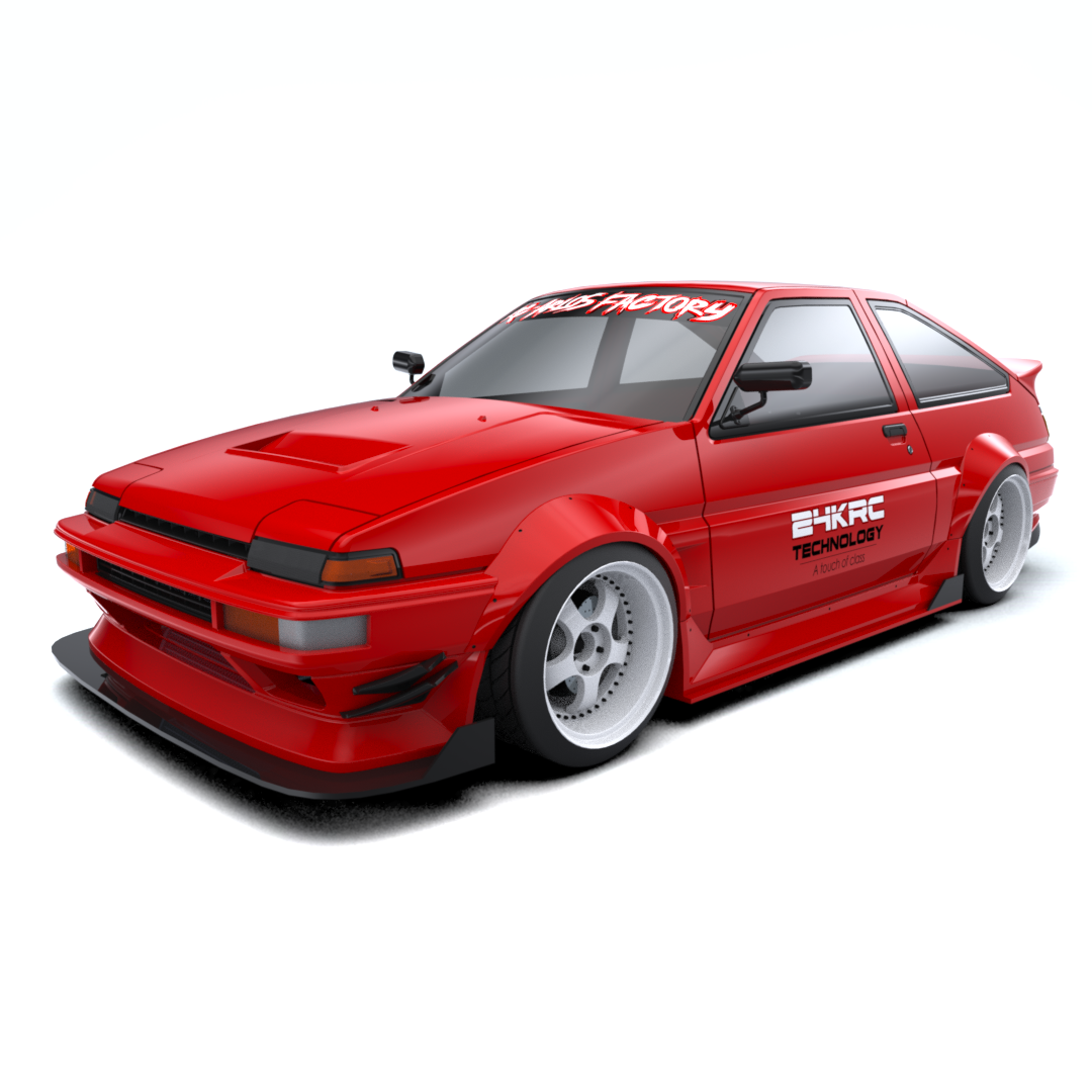 Rc Arlos - AF-JR86WK - J-Run Wide Body Kit for Toyota AE86 Trueno - Drifted
