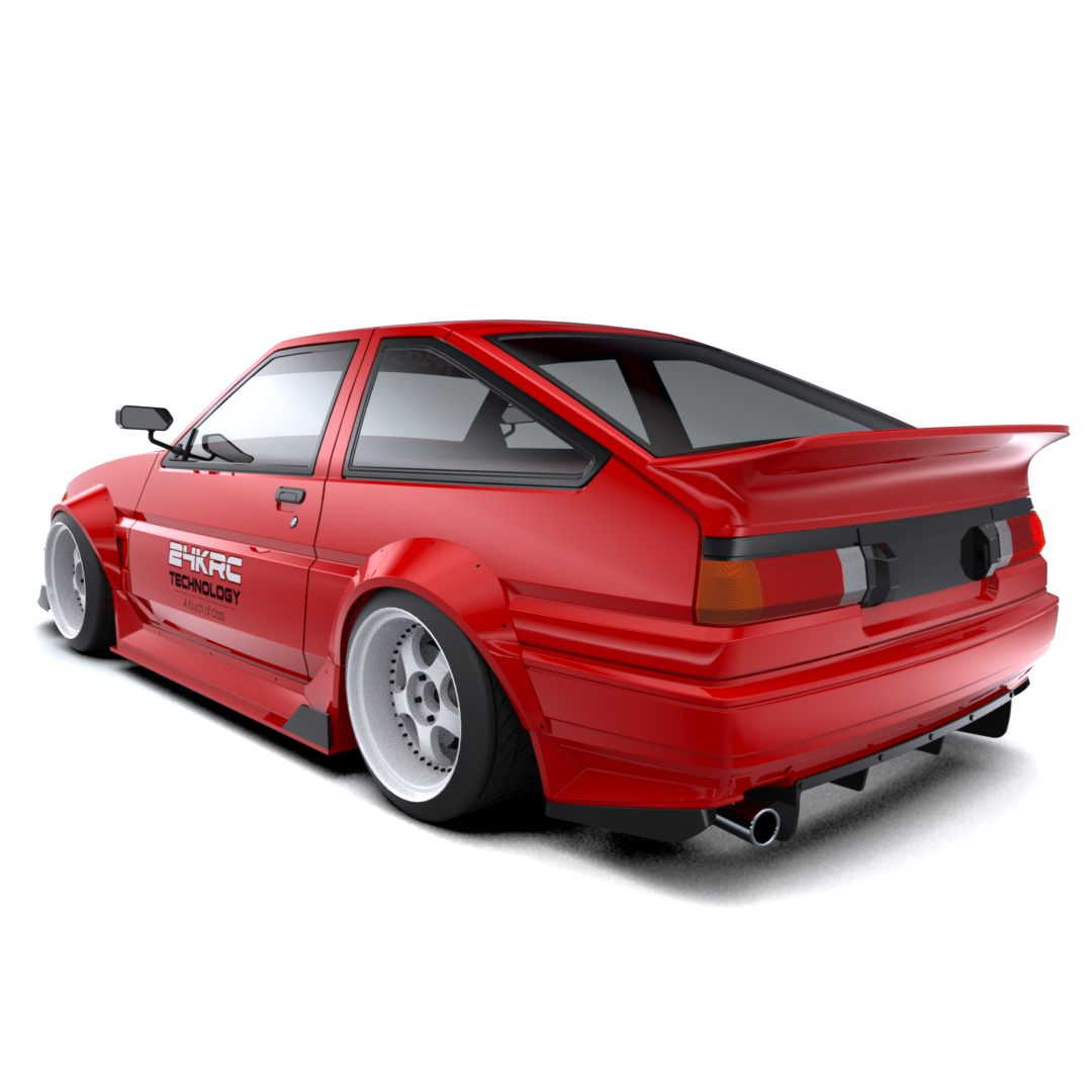 Rc Arlos - AF-JR86WK - J-Run Wide Body Kit for Toyota AE86 Trueno - Drifted