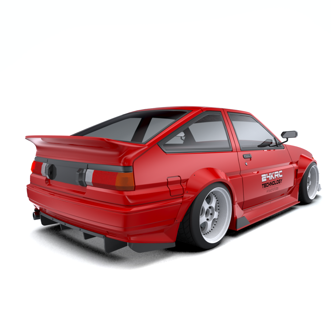 Rc Arlos - AF-JR86WK - J-Run Wide Body Kit for Toyota AE86 Trueno - Drifted
