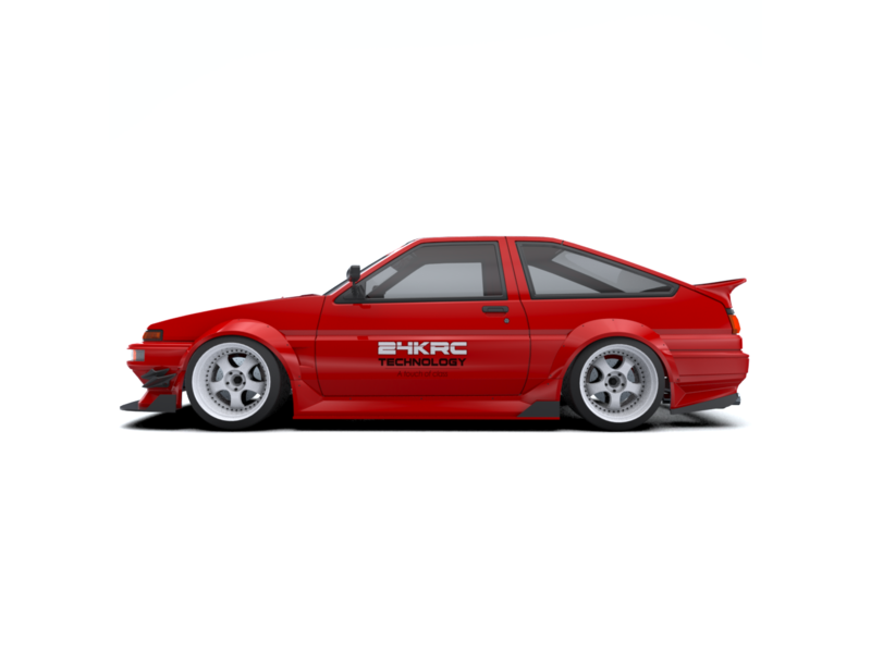 Rc Arlos - AF-JR86WK - J-Run Wide Body Kit for Toyota AE86 Trueno - Drifted