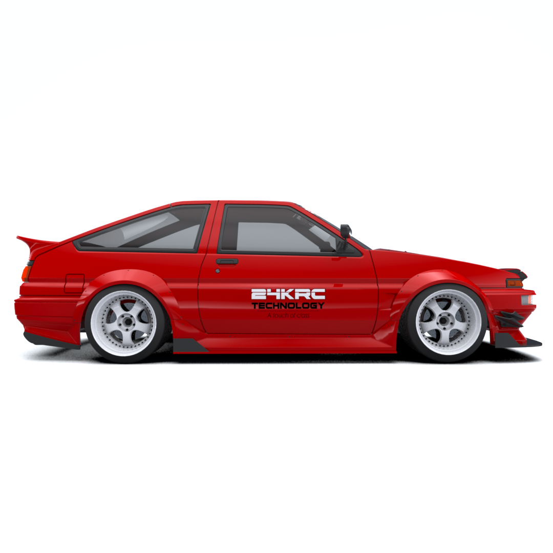 Rc Arlos - AF-JR86WK - J-Run Wide Body Kit for Toyota AE86 Trueno - Drifted