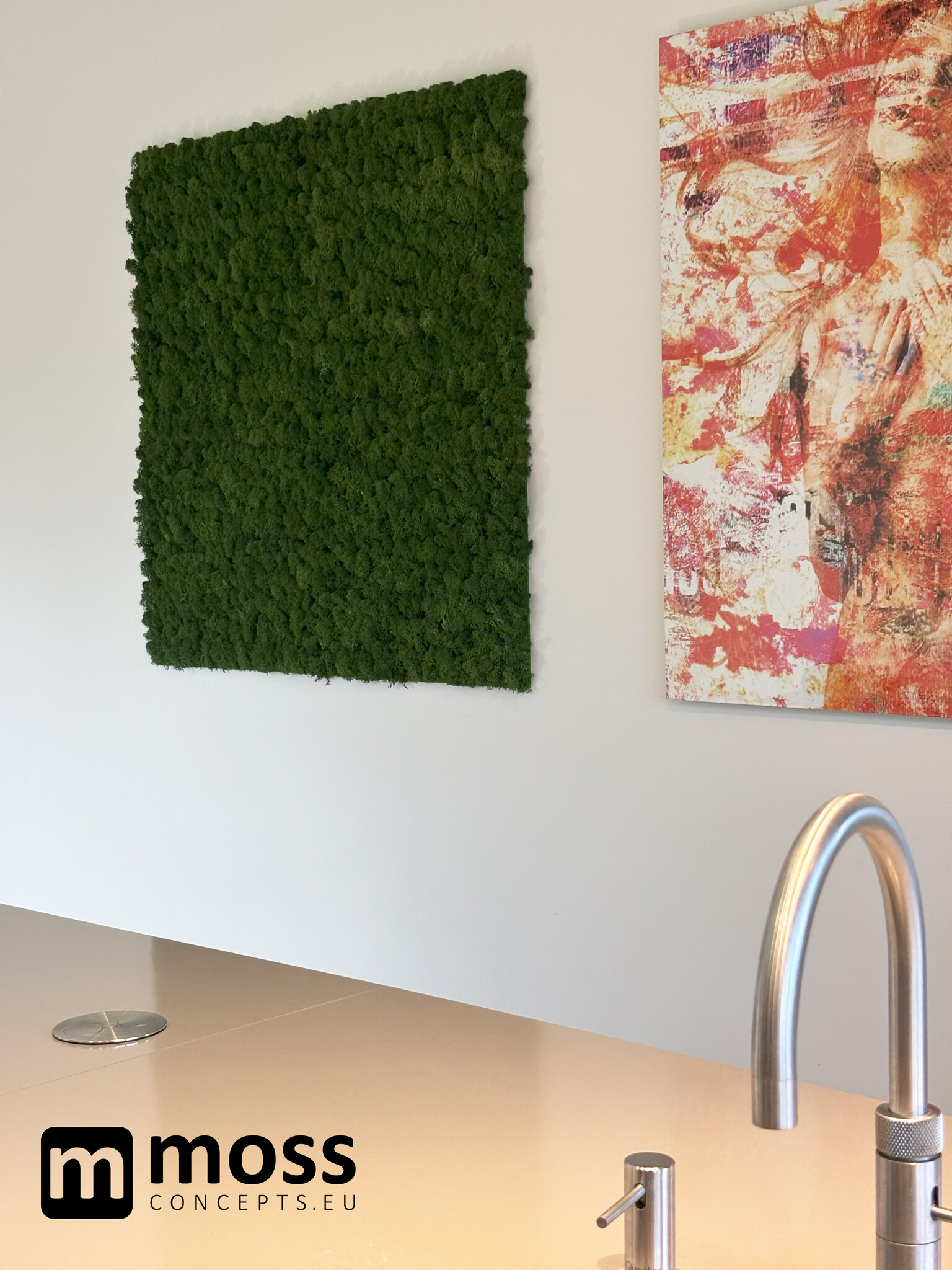 Rendier Moswand paneel mos groen - Compleetgroen