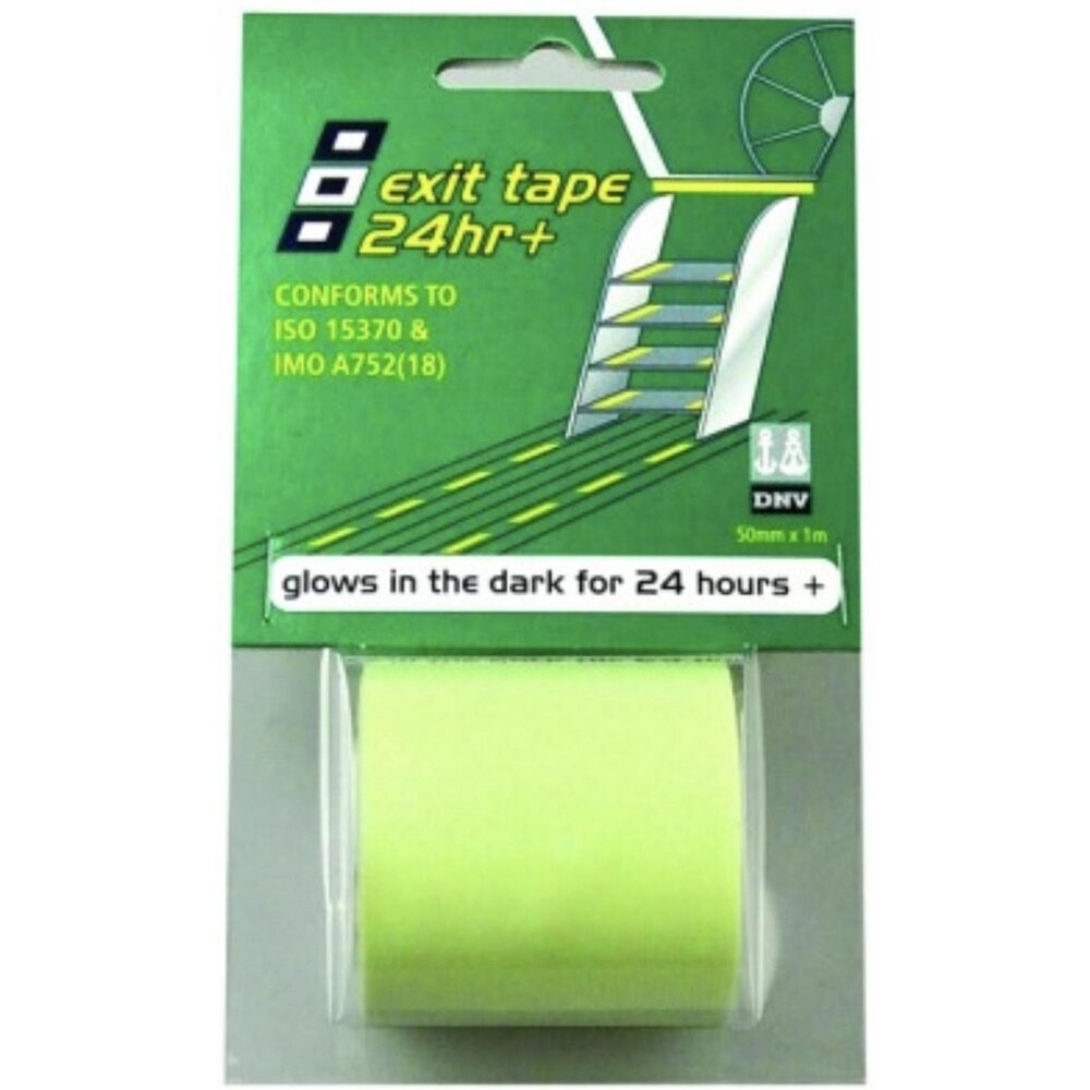 Exit tape photolum - 50mm - 1m - Glow in the Dark tape