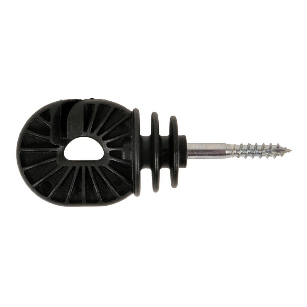 25x Gallagher Super Screw-in Insulator - Black - for Wooden Fence Post