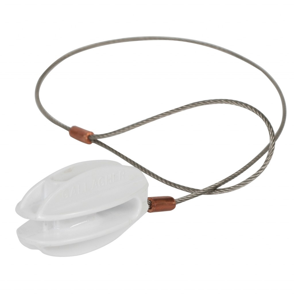 5x Gallagher High Strain Insulator + Rope - White