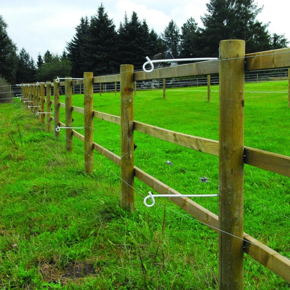 10x Gallagher Offset Pigtail Insulator 40 cm - White - Electric Fence ...