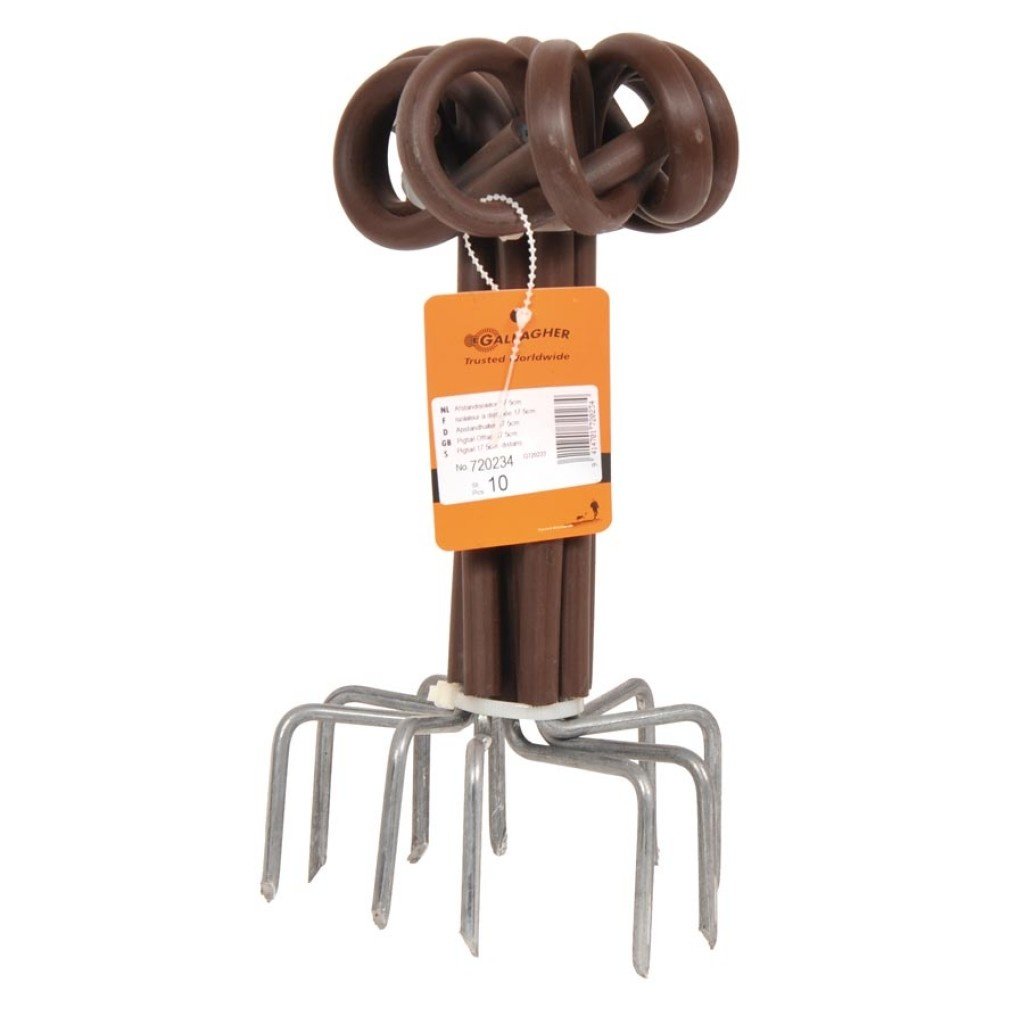 10x Gallagher Offset Pigtail Insulator 17.5 cm - Terra - Electric Fence ...