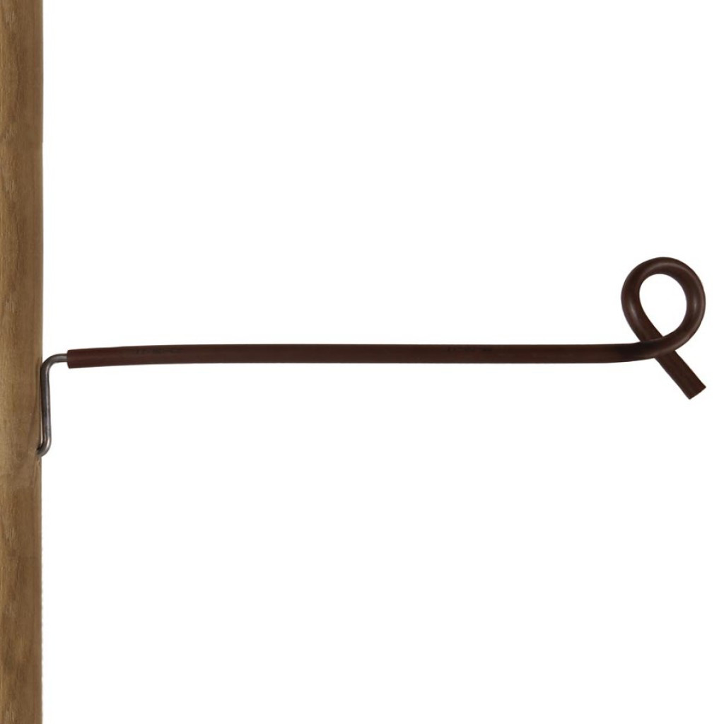 10x Gallagher Offset Pigtail Insulator 40 cm - Terra - for Wooden Post