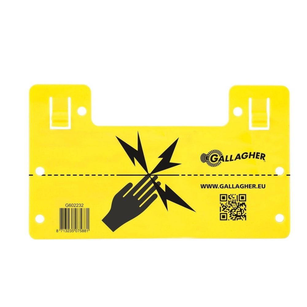 Gallagher Warning Sign Universal - Yellow/Black - for all Conductor Ty