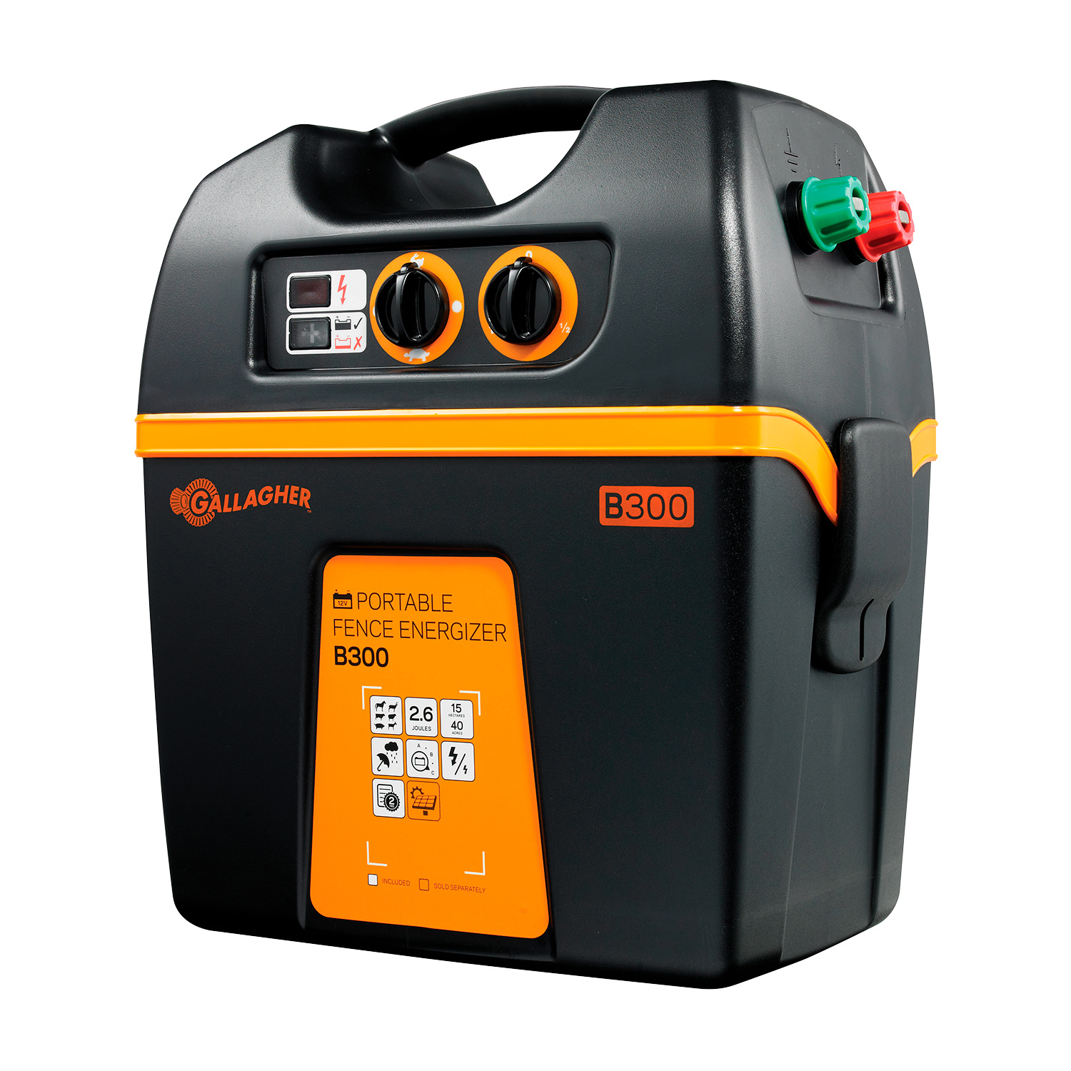 Gallagher B300 Battery Powered Electric Fence Energiser/Charger (12V)