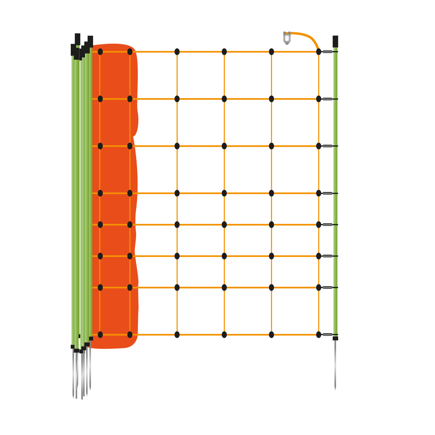 Gallagher Sheep Netting 90 cm | 50 m Single Pin - Orange