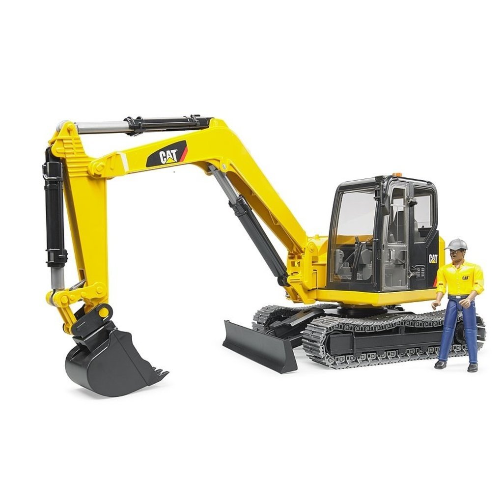 Bruder Cat Mini excavator with worker 1:16 - Electric Fence Online
