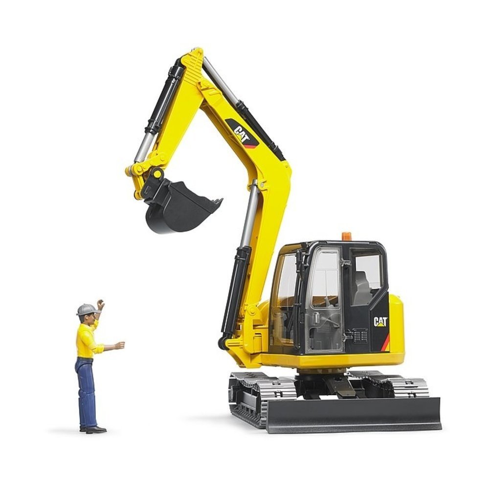 Bruder Cat Mini excavator with worker 1:16 - Electric Fence Online