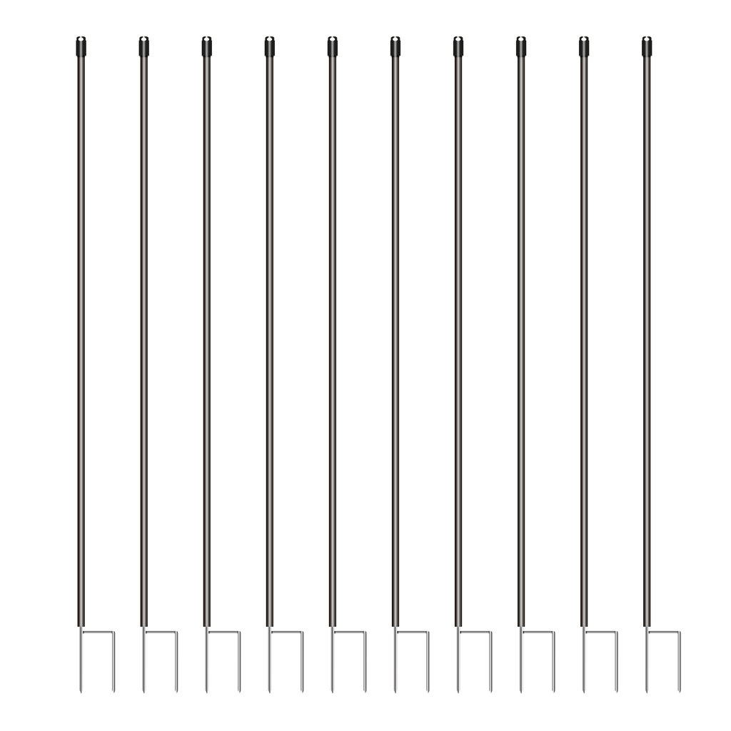 10x Gallagher Deer Mobile Fencing Post 2.0 m - Black - Electric Fence ...