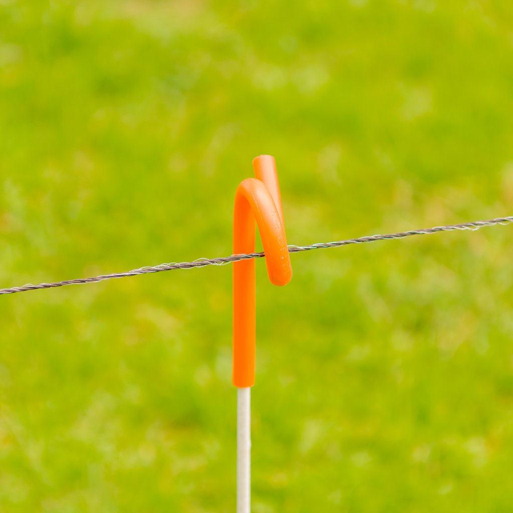 10x Gallagher Spring Steel Pigtail Post 1.0 m - Orange - Electric Fence ...