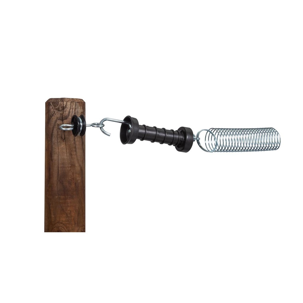 Gate-handle with spring black (up to 5m) - Electric Fence Online