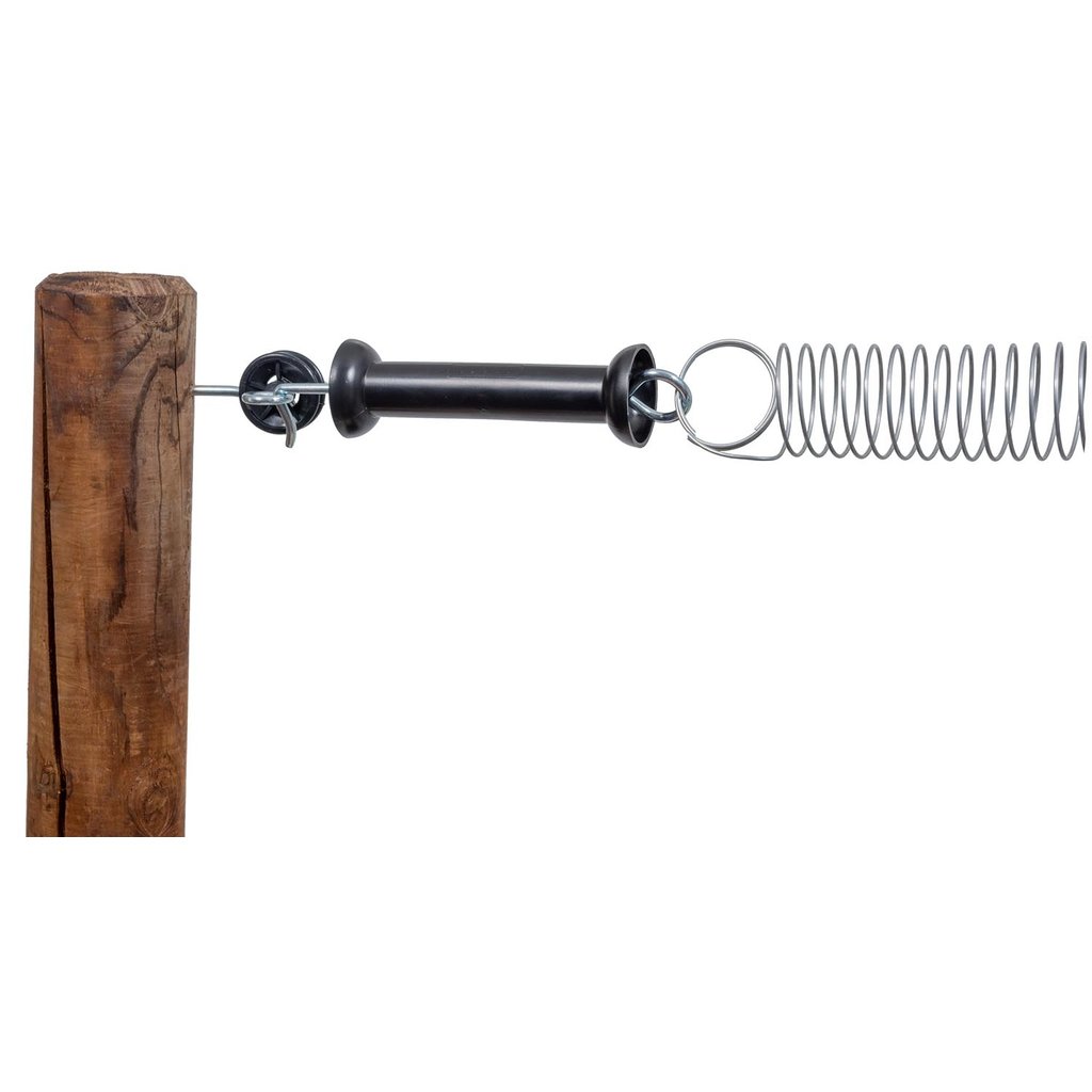 Spring gate set black (up to 5m) - Electric Fence Online