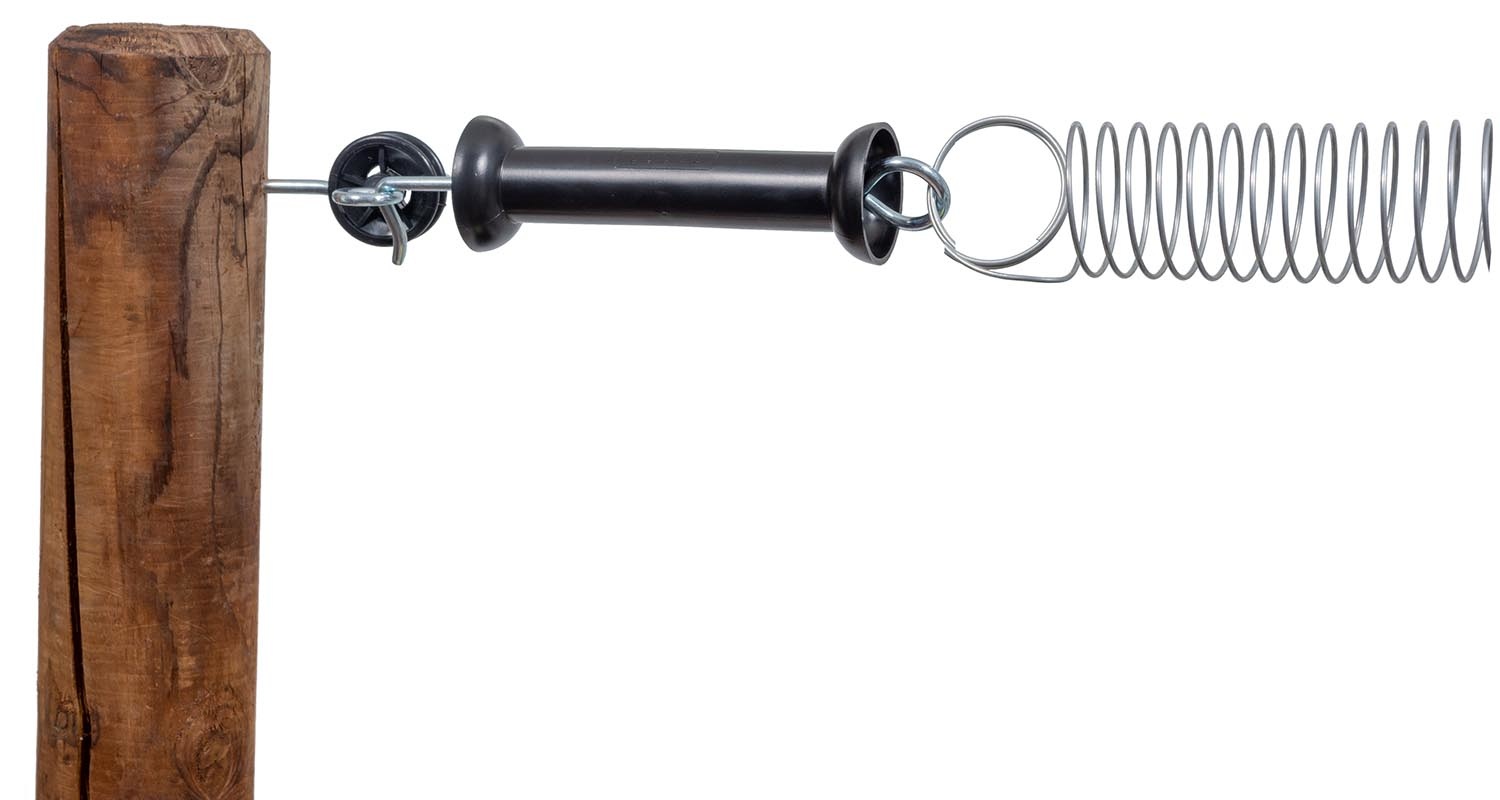 Spring gate set black (up to 5m)