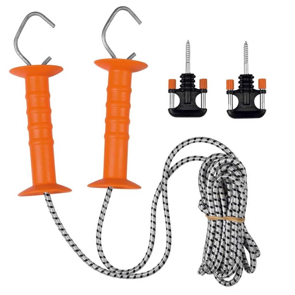 Gallagher Elastic Rope Gate Set With Double Handles - up to 11 m - Wh