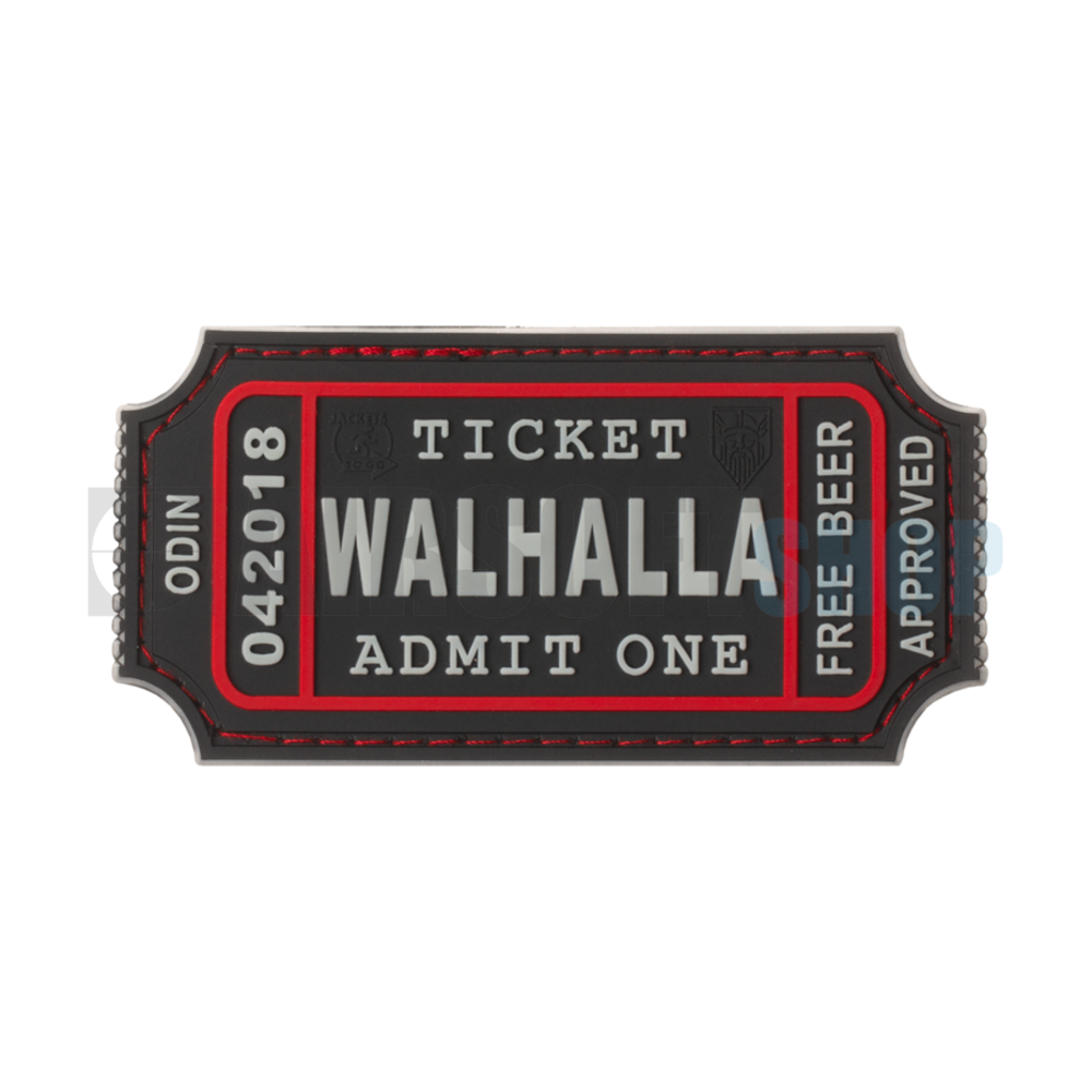 JTG Large Walhalla Ticket PVC Patch (SWAT). - BELGEAR