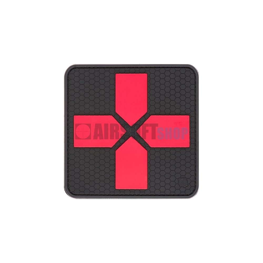 JTG Big Red Cross Medic Rubber Patch (Blackmedic). - BELGEAR