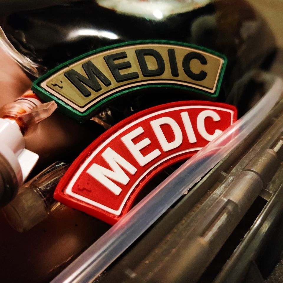TactiPatch Medic PVC Patch (Red). - BELGEAR
