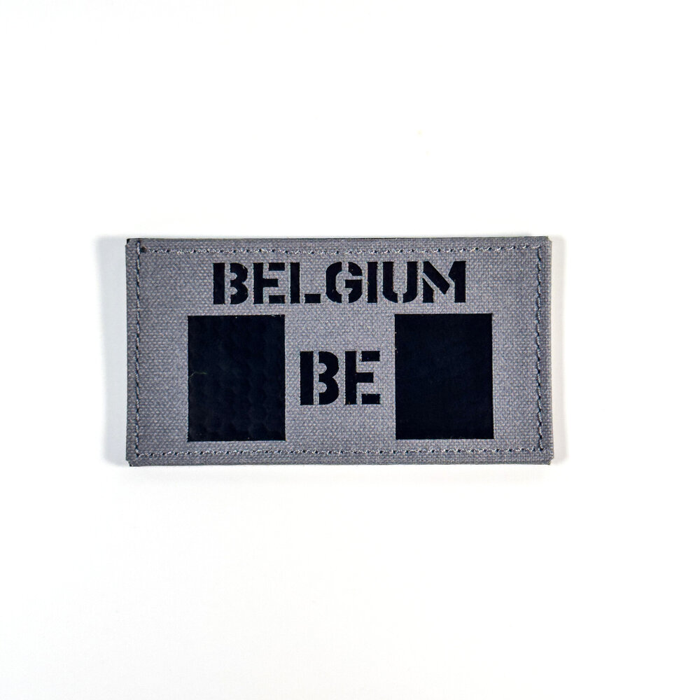 Apatch Belgium Flag Patch (Wolf Grey / IR). - BELGEAR