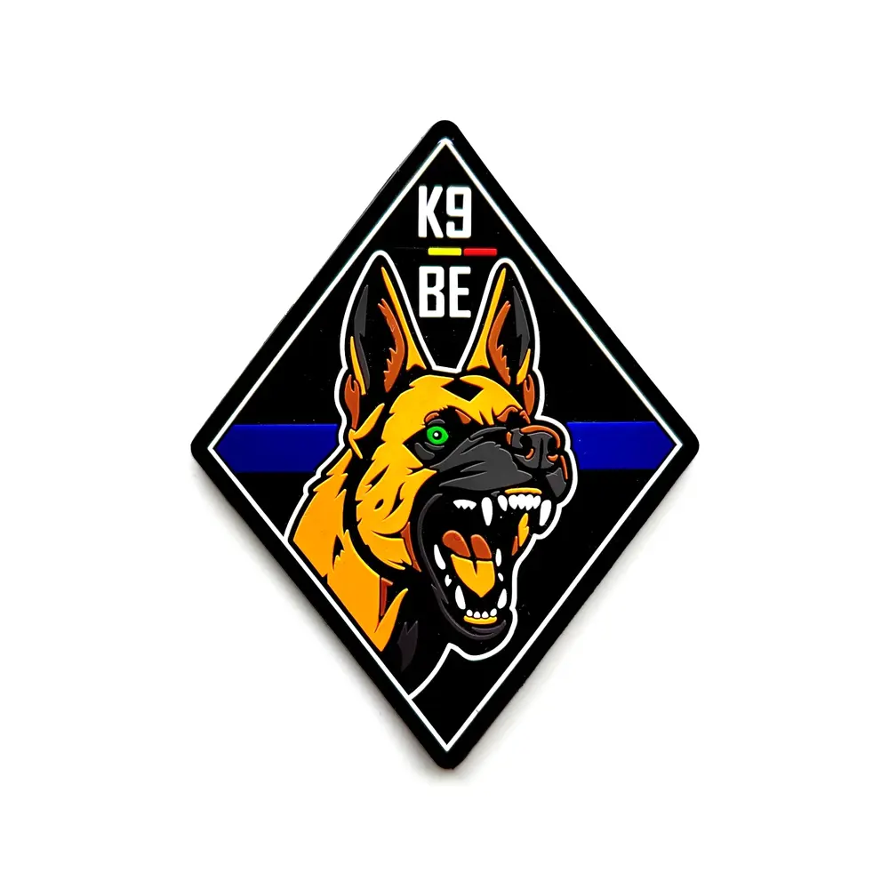 Tactipatch K9 Belgium Patch (Thin Blue Line). - BELGEAR