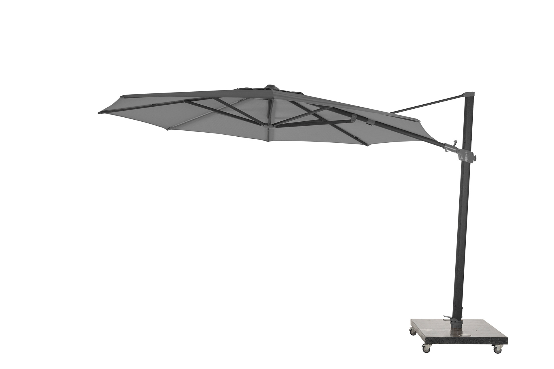 Ronde zweefparasol Ø350 - 4SO Siesta - Charcoal - Parasolkopen ...