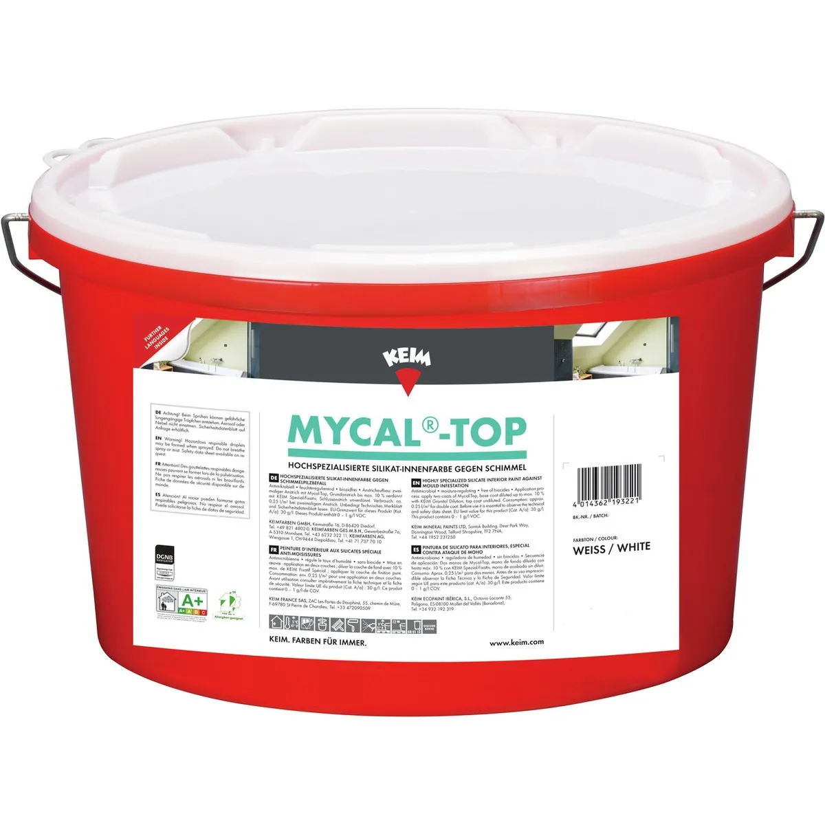 KEIM Mycal-Top | Dampdoorlatende silicaat binnenmuurverf | Greenpaints