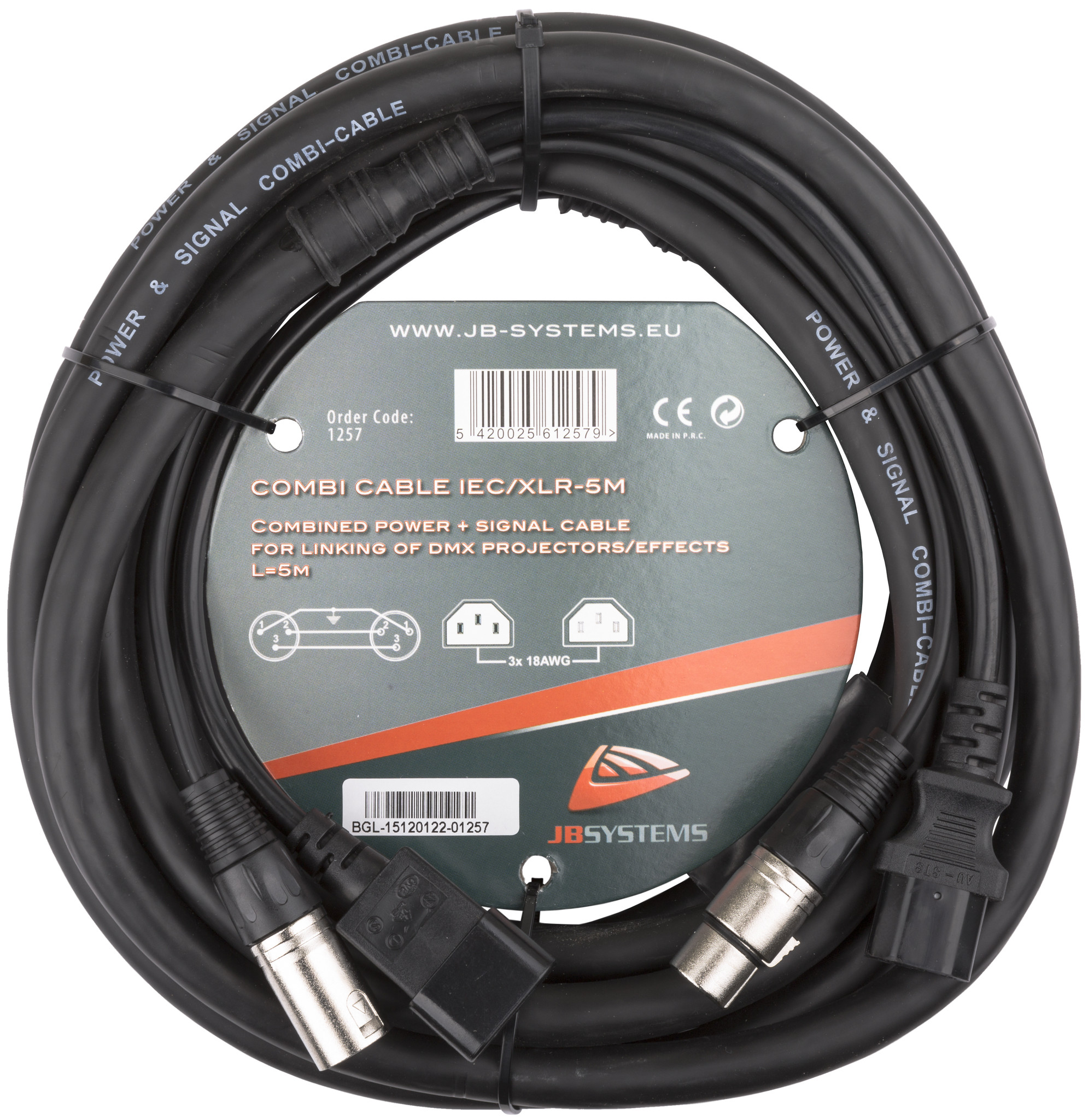 Hilec COMBI CABLE IEC/XLR 5M - Audiomix