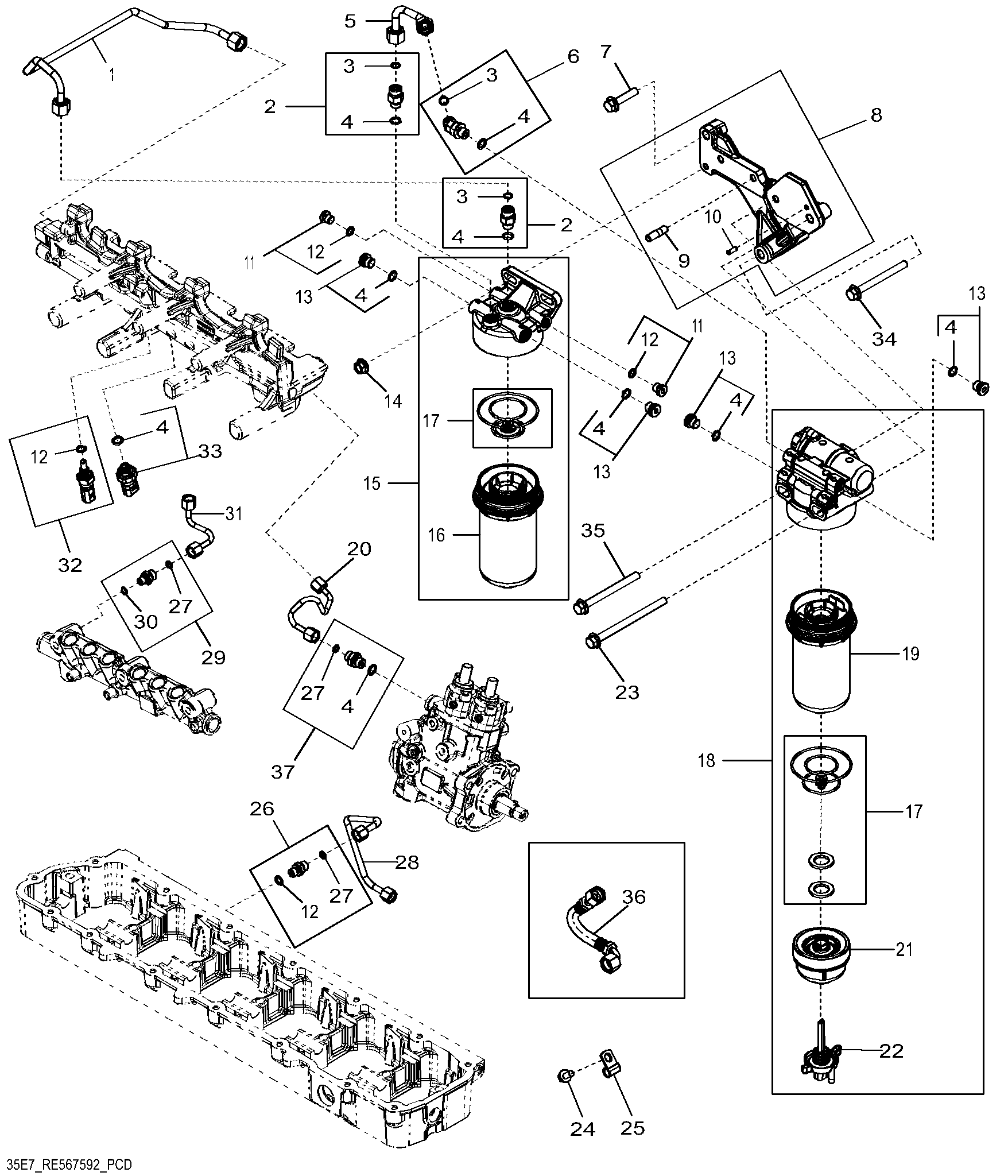 John Deere DZ115392 FILTER ELEMENT - Kraakman parts - Kraakman Parts