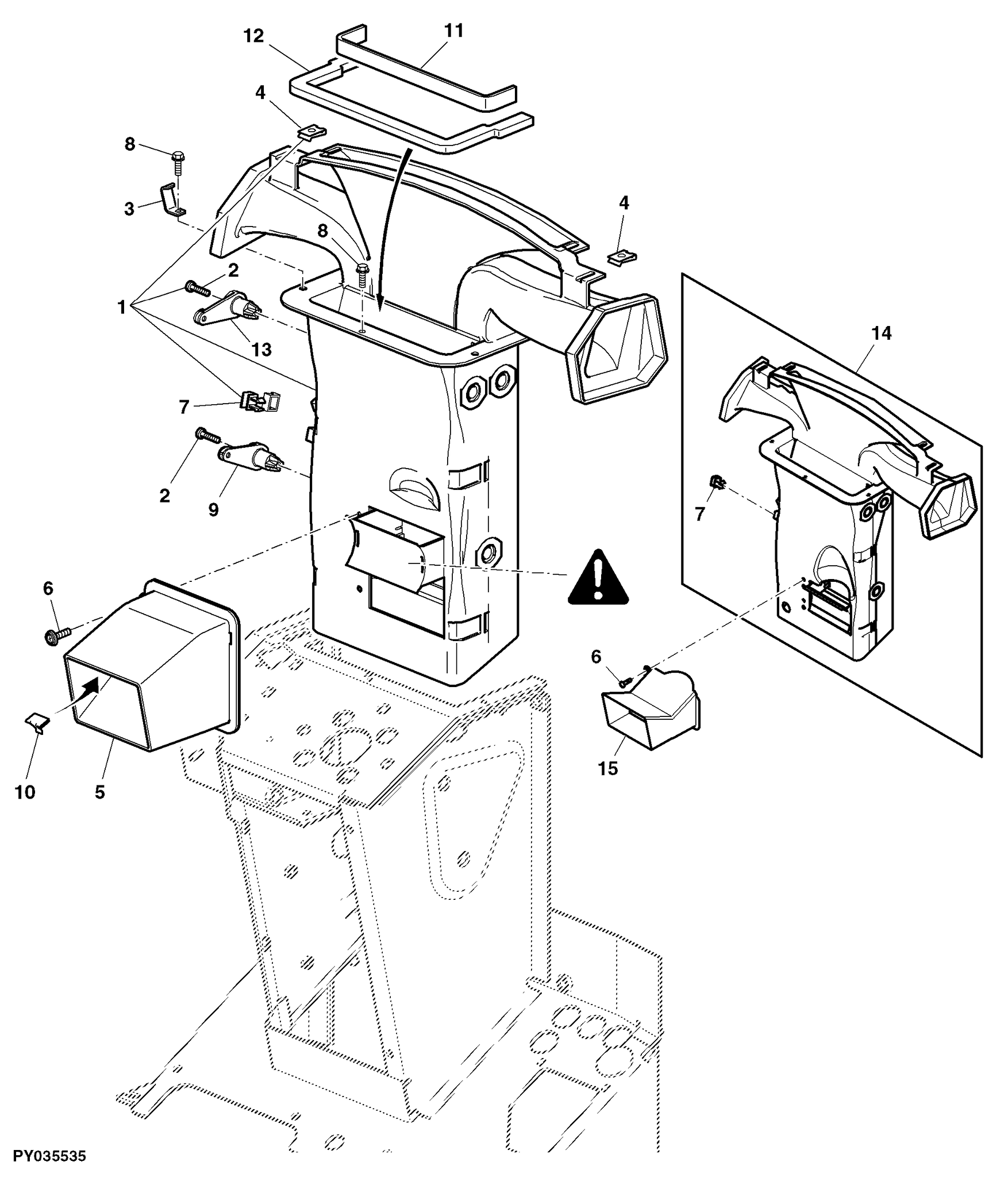John Deere AL180182 MOUNT LOUVER - Kraakman parts - Kraakman Parts