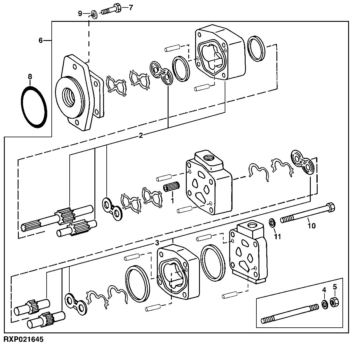 John Deere RE60323 HYDRAULIC PUMP - Kraakman parts - Kraakman Parts