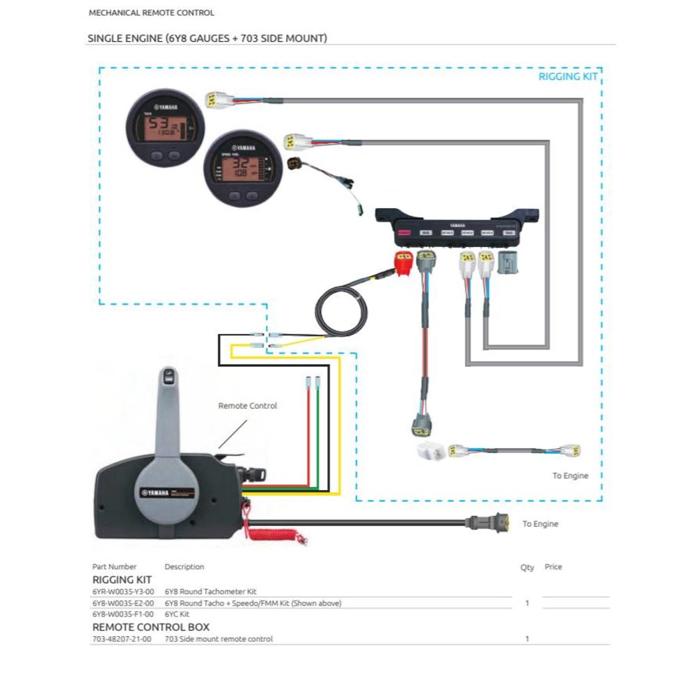 Mechanical Remote Control Single Engine
